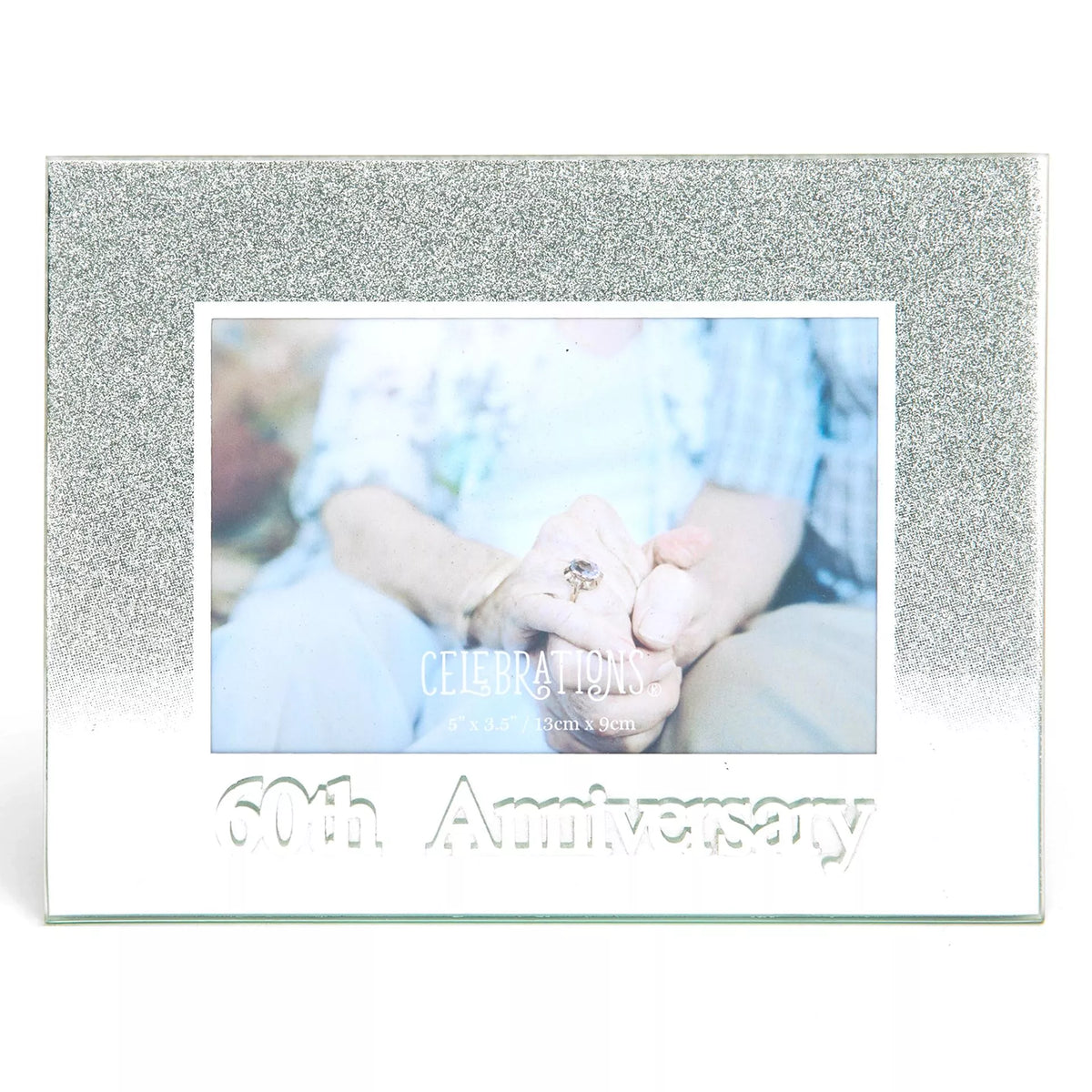 Diamond 60th Anniversary Silver Glitter Frame - Forget Me Not 247