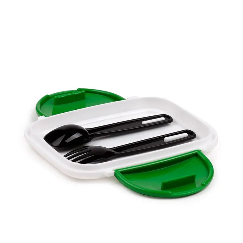 Minecraft Creeper & TNT Clip Lock Stacked Bento Lunch Box with Cutlery ...